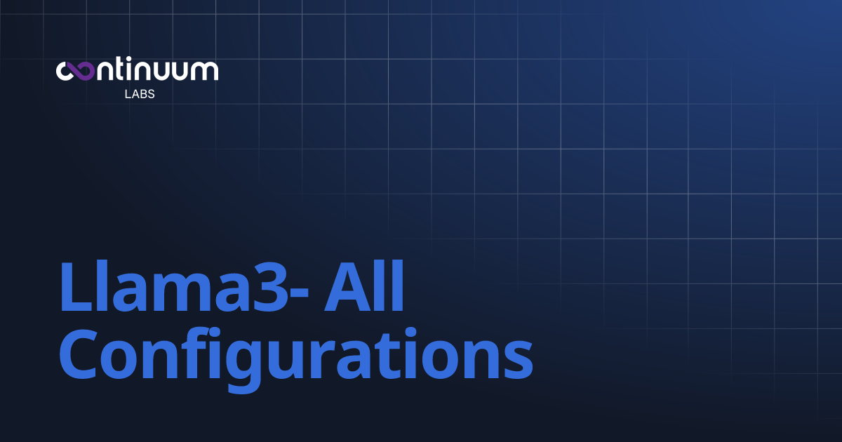 Llama3- All Configurations | Axolotl Training Platform