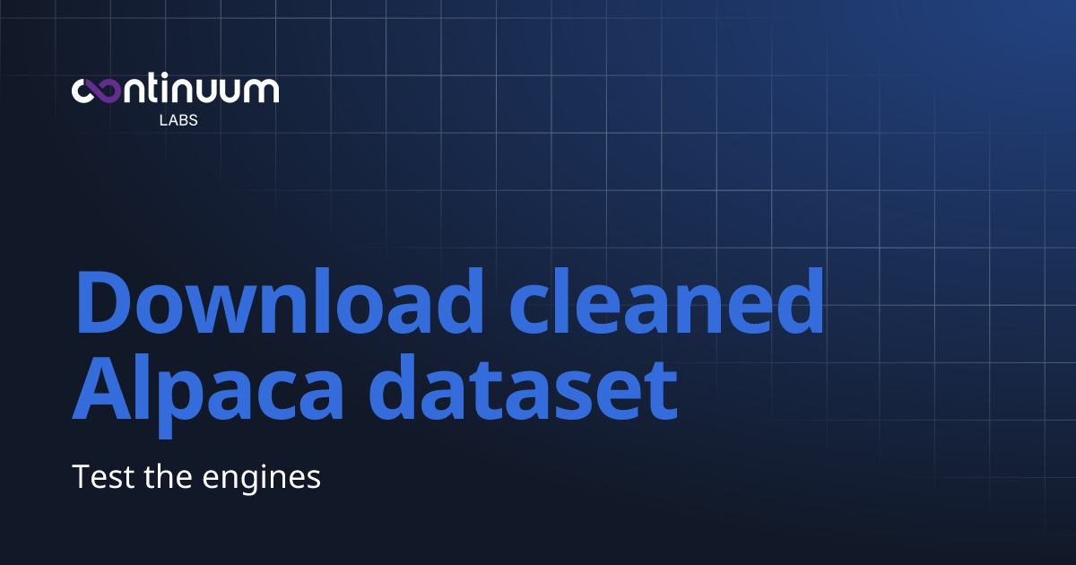 Download cleaned Alpaca dataset | Axolotl Training Platform
